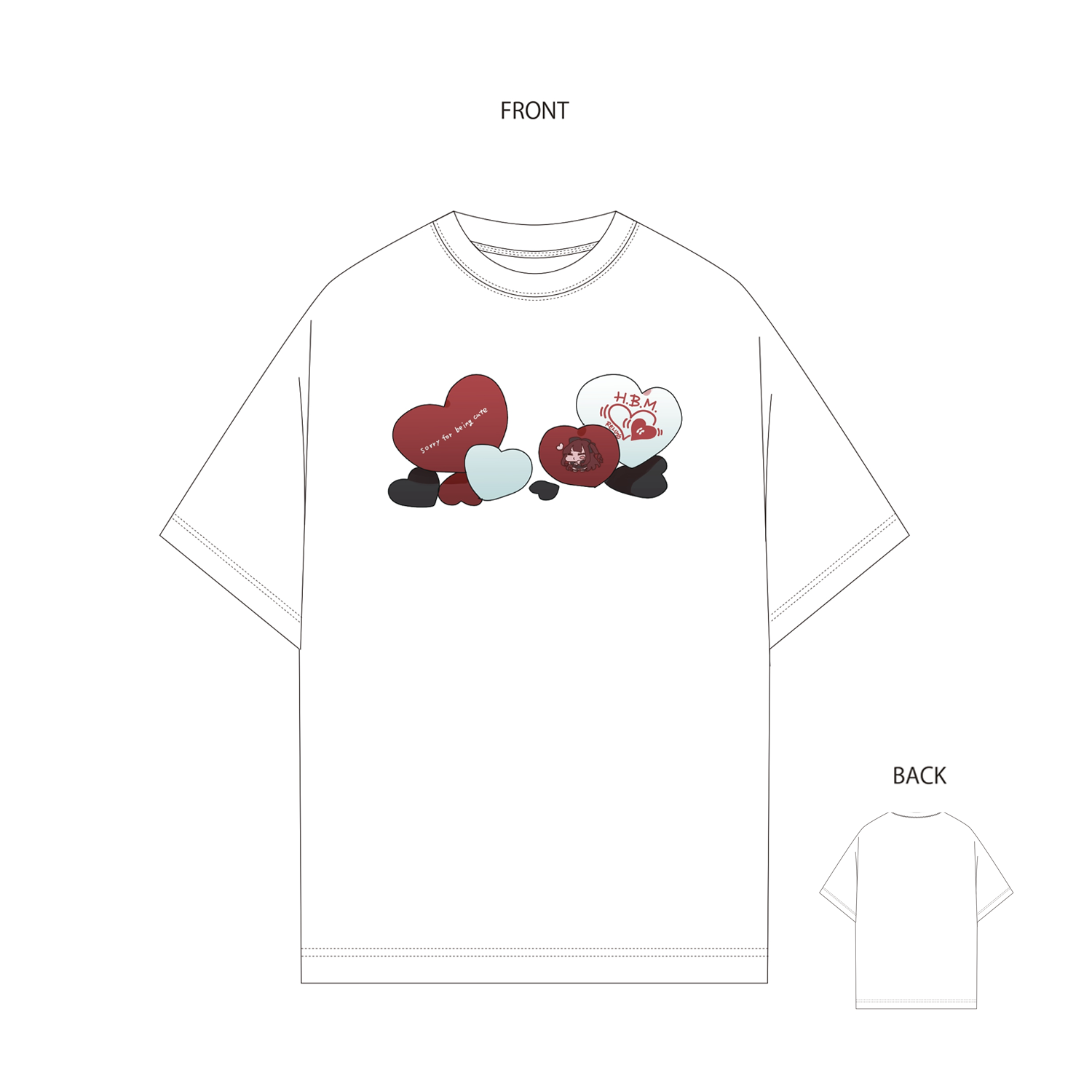 HBMR×ちゅーたん×ぬくぬくにぎりめしコラボ Tシャツ – H.B.M GALLERY